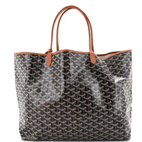 Goyard Saint Louis Tote Coated Canvas Gm - Black