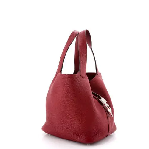 Hermès Picotin Lock Bag Clemence Mm - Red