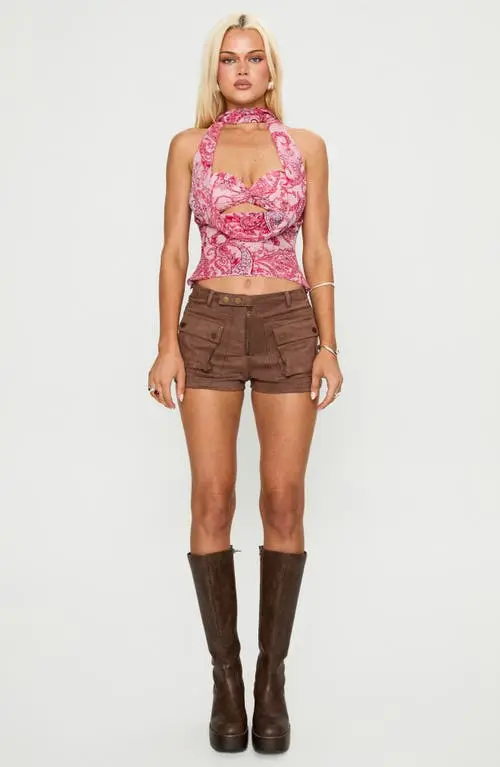 Princess Polly Hendrick Faux Suede Shorts