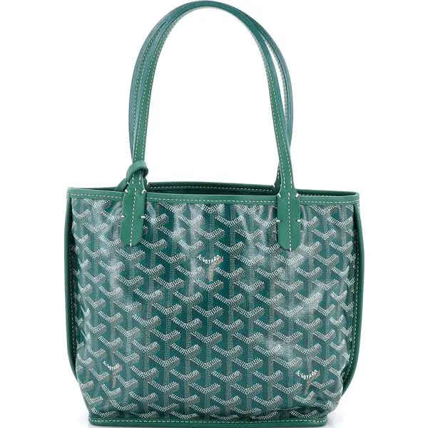GOYARD Anjou Reversible Tote Coated Canvas Mini - Green