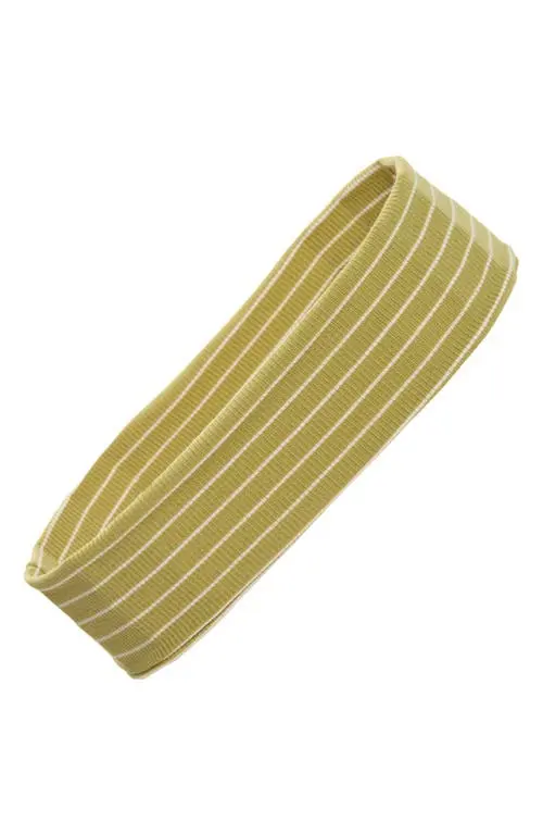 Tasha Stripe Ribbed Head Wrap - Green