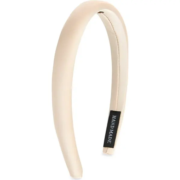Tasha Padded Satin Headband - Champagne