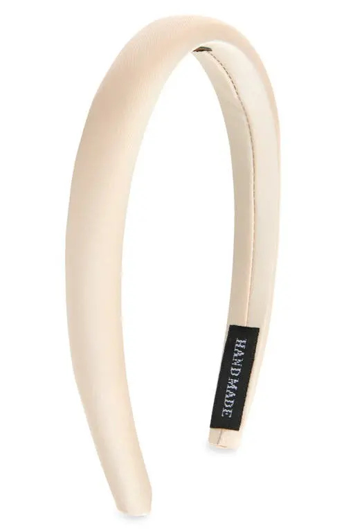 Tasha Padded Satin Headband - Champagne