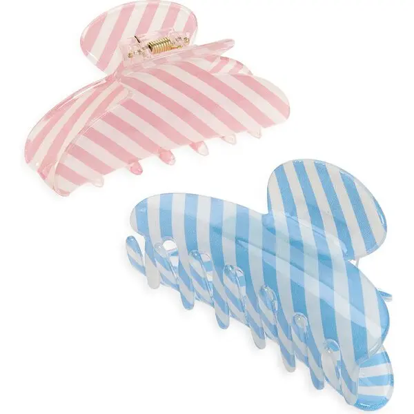 Tasha Assorted 2-pack Stripe Claw Clips