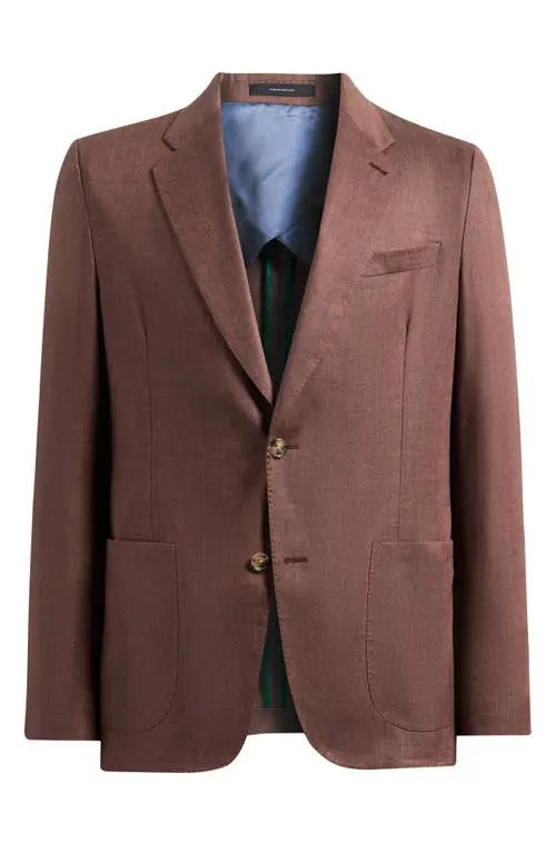 Paul Smith Marylebone Solid Linen & Wool Twill Sport Coat - Fuchsia