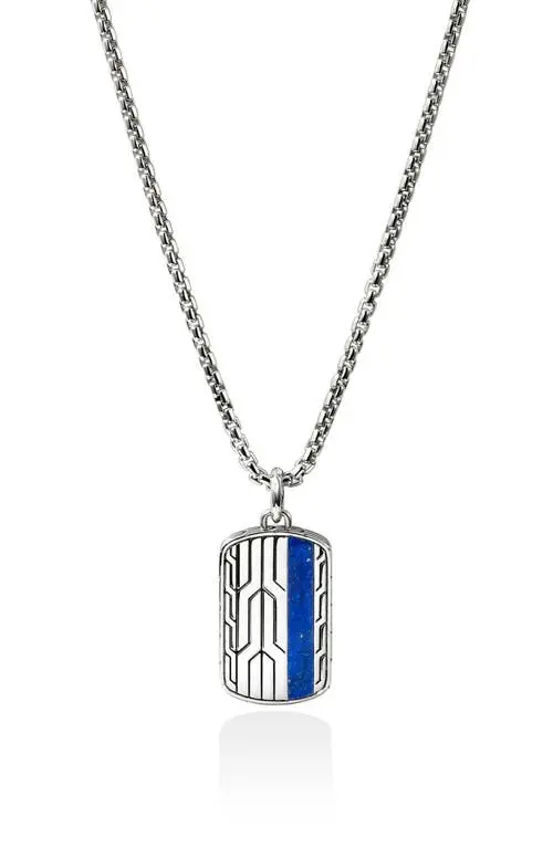 John Hardy Icon 50 Tag Pendant - Lapus Lazuli