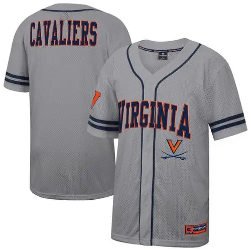 COLOSSEUM Virginia Cavaliers Free Spirited Baseball Jersey - Gray