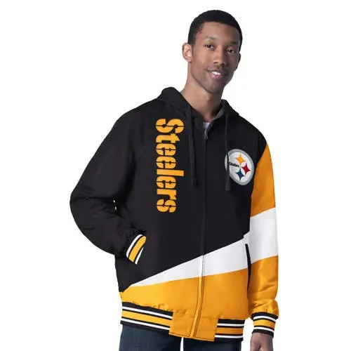 G-III SPORTS BY CARL BANKS Pittsburgh Steelers Dual Threat Reversible Full-zip Hooded Jacket - Black