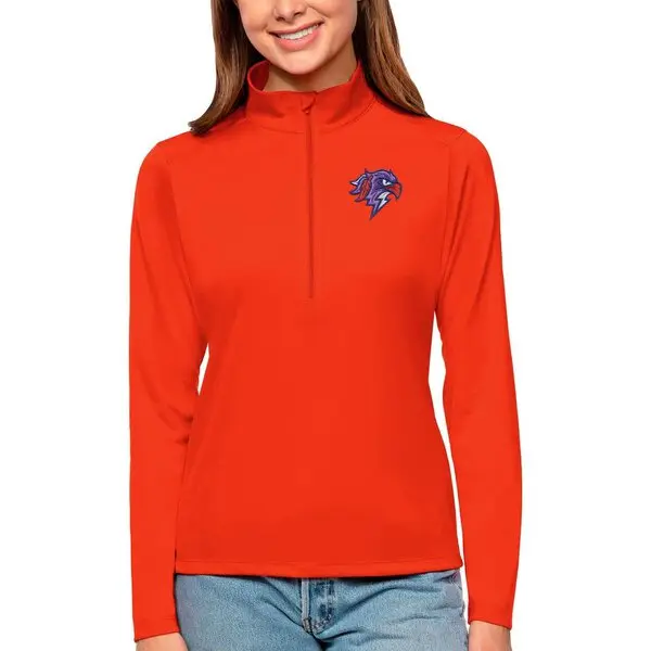 ANTIGUA Halifax Thunderbirds Tribute Quarter-zip Pullover Top - Orange