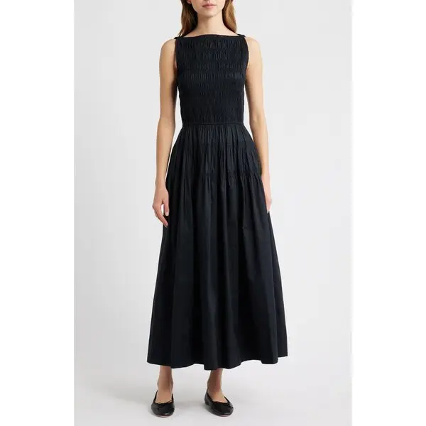 DÔEN Melie Boat Neck Dress - Black