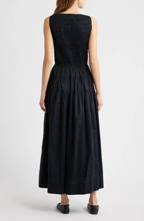 DÔEN Melie Boat Neck Midi Dress