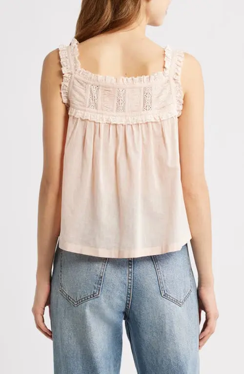 DÔEN Fidella Lace Trim Top - Blush