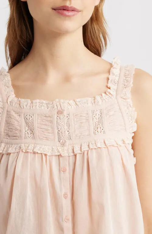 DÔEN Fidella Lace Trim Top - Blush