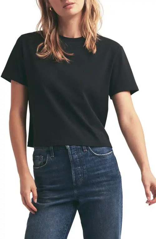 FAVORITE DAUGHTER Organic Cotton Jersey T-shirt - Black
