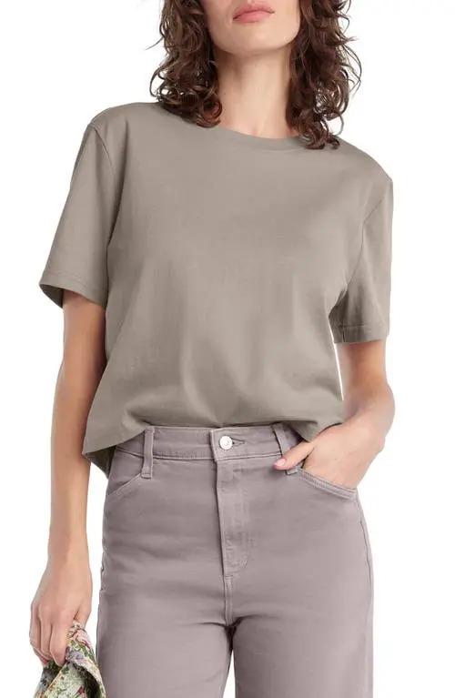 FAVORITE DAUGHTER Organic Cotton Jersey T-shirt - Soft Taupe