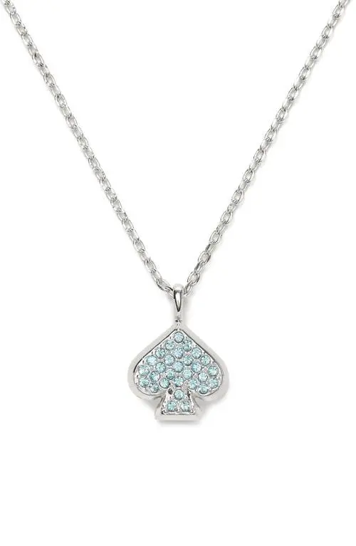Kate Spade New York Mini Pavé Pendant Necklace - Blue/silver