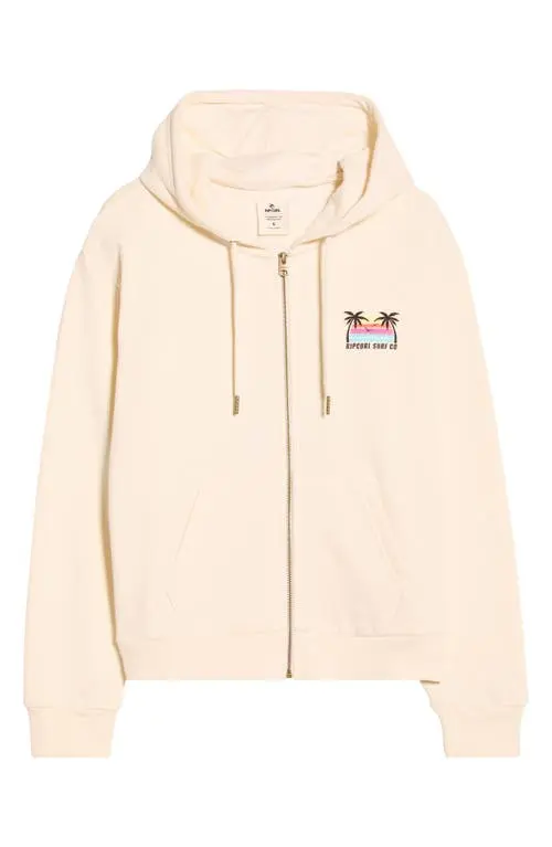 Rip Curl Aloha Zip-up Fleece Hoodie - Bone
