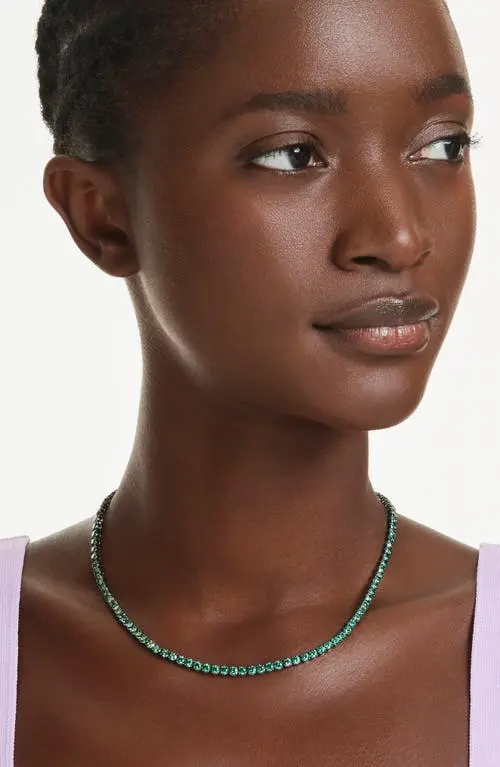 SWAROVSKI Matrix Tennis Necklace - Green