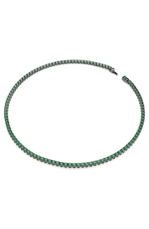SWAROVSKI Matrix Tennis Necklace - Green