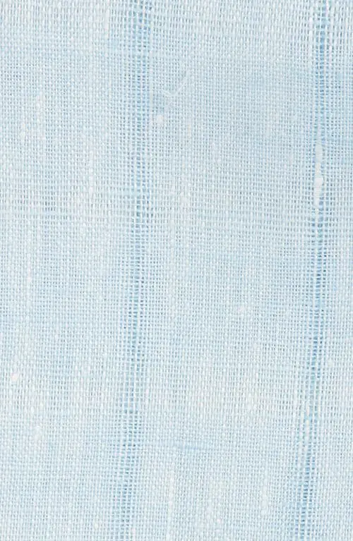 CLIFTON WILSON Stripe Linen Pocket Square - Light Blue