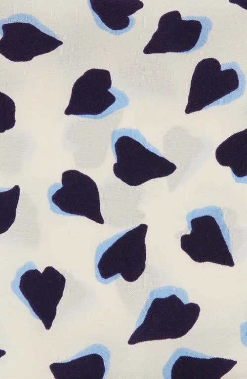 CLIFTON WILSON White Hearts Silk Pocket Square