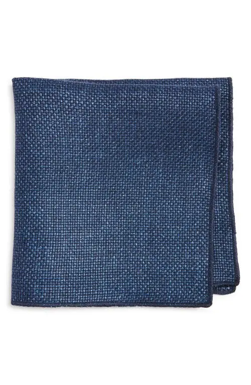 CLIFTON WILSON Wool Pocket Square - Navy
