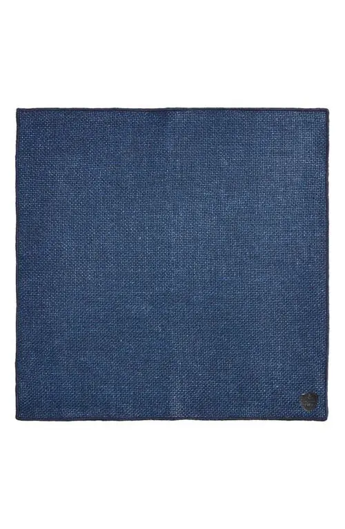 CLIFTON WILSON Wool Pocket Square - Navy