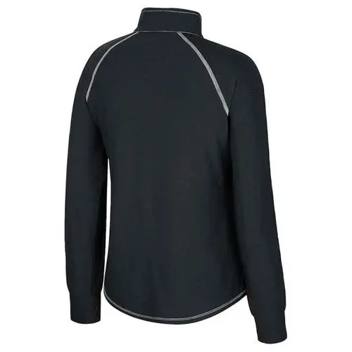 COLOSSEUM Virginia Tech Hokies Raglan Quarter-zip Top - Black