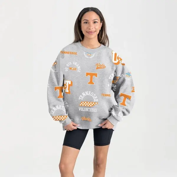 GAMEDAY COUTURE Tennessee Volunteers Always On Repeat Fleece Sweatshirt - Gray