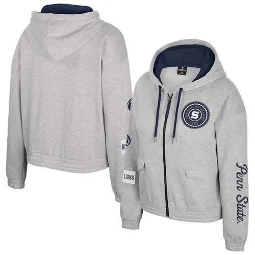 COLOSSEUM Penn State Nittany Lions Alfie Full-zip Hoodie Jacket - Gray