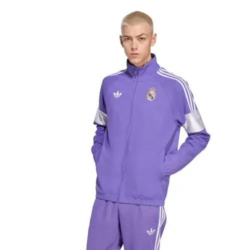Adidas Real Madrid Lifestyle Full-zip Track Jacket - Purple