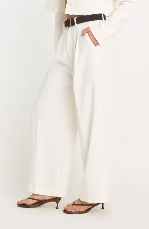 Good American High Waist Ankle Wide Leg Trousers - Soft Shell