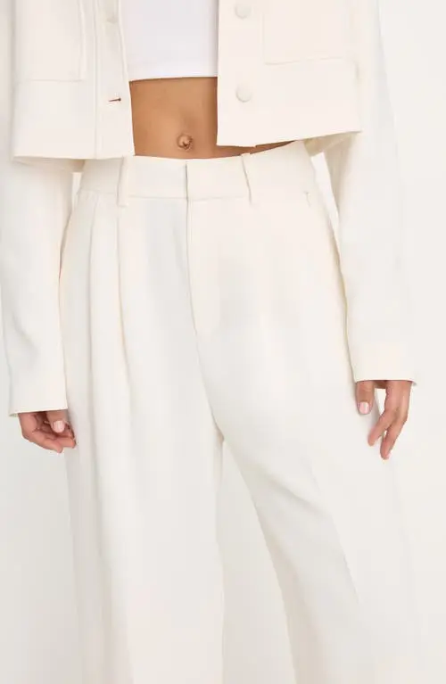 Good American High Waist Ankle Wide Leg Trousers - Soft Shell