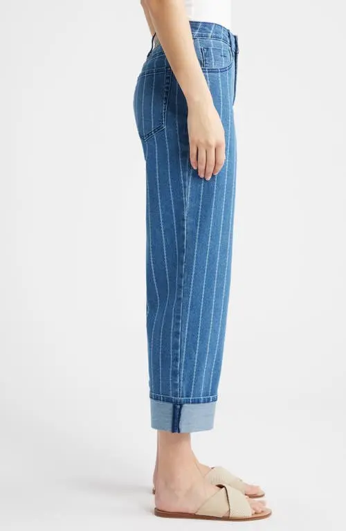 CITY BLUES Five-pocket Cuffed Straight Leg Jeans