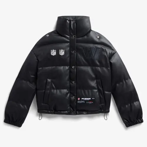 OFF SEASON Washington Commanders Faux Leather Puffer Jacket