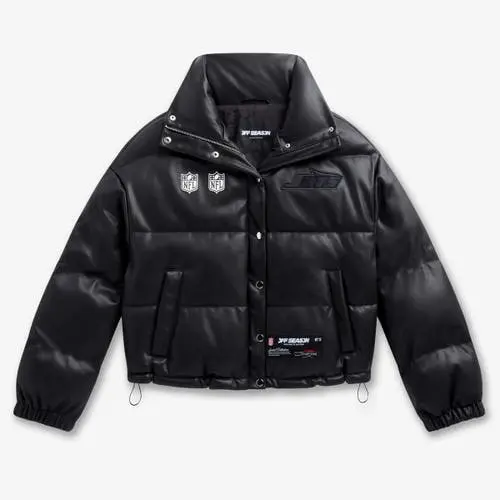 OFF SEASON New York Jets Faux Leather Puffer Jacket