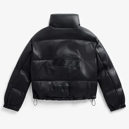 OFF SEASON New York Jets Faux Leather Puffer Jacket