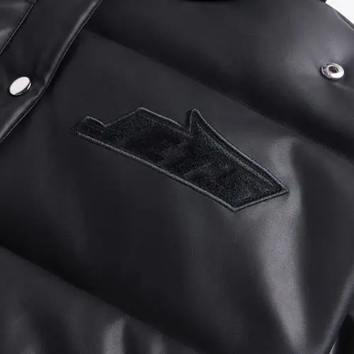 OFF SEASON New York Jets Faux Leather Puffer Jacket