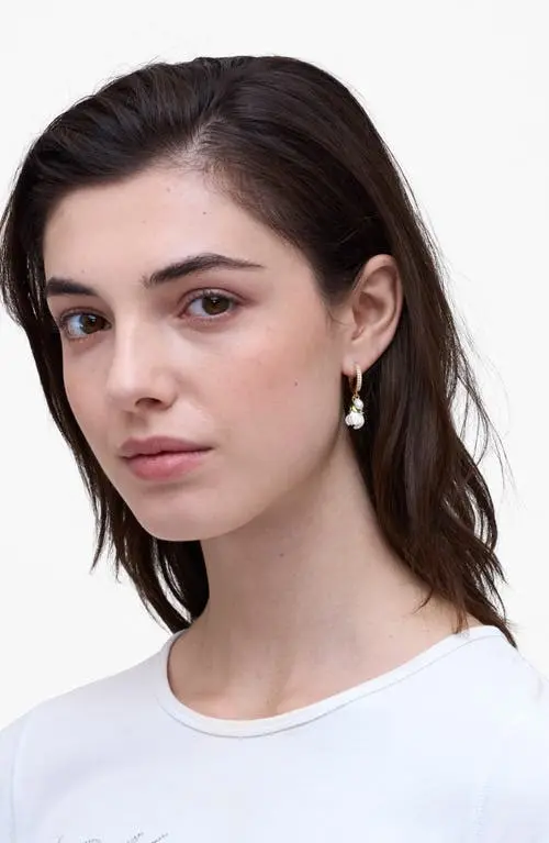 Marc Jacobs Rooted Daisy Drop Hoop Earrings