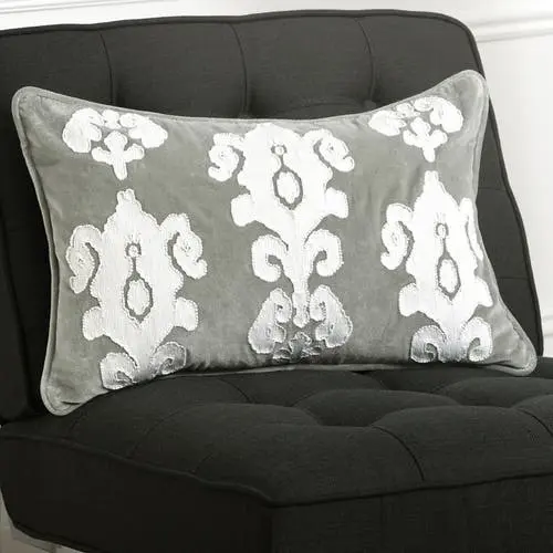 ELISABETH YORK Alida Decorative Throw Pillow Collection - Silver