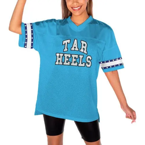 GAMEDAY COUTURE North Carolina Tar Heels Until Kickoff Rhinestone Fashion T-shirt - Light Blue