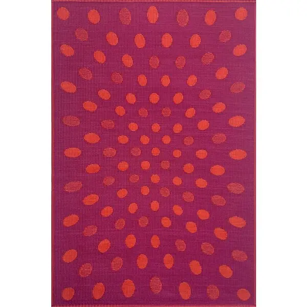 MAD MATS Dots Rug - Orange Red - 5'x8'