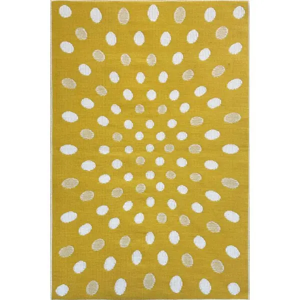 MAD MATS Dots Rug - Yellow White - 5'x8'