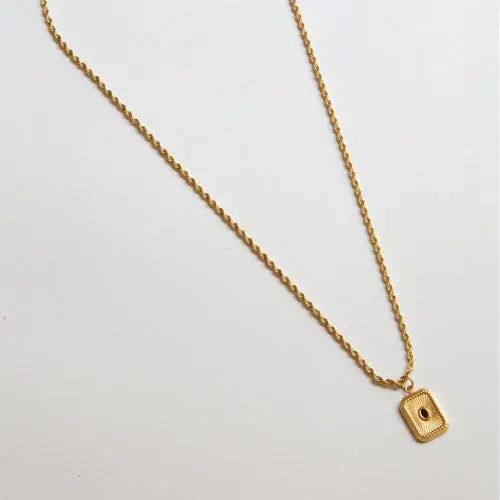 OUTOFOFFICE Onyx And 18k -plated Sterling Silver Necklace Charm