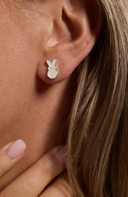 ALEX AND ANI Peeps® Pearlized Bunny Stud Earrings