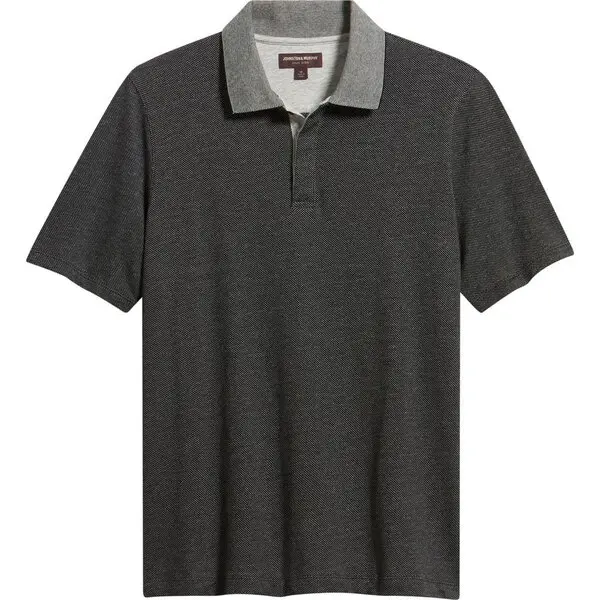 Johnston & Murphy Tonal Bird's Eye Polo