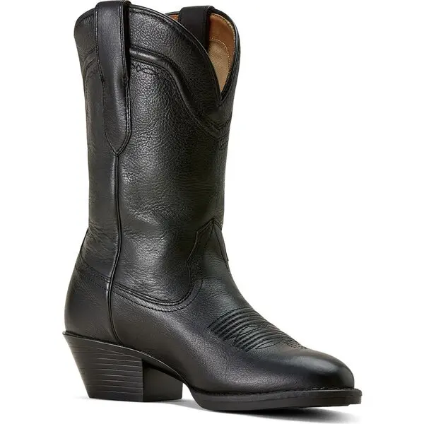 Ariat Easton R Toe Western Boot - Velvety Black