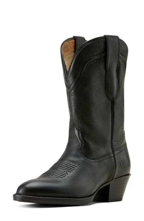 Ariat Easton R Toe Western Boot - Velvety Black