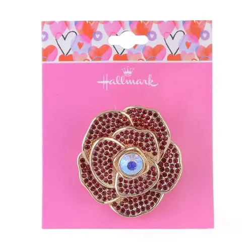 HALLMARK Stone Rose Pin