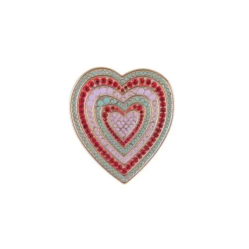 HALLMARK Stone Heart Pin - Red